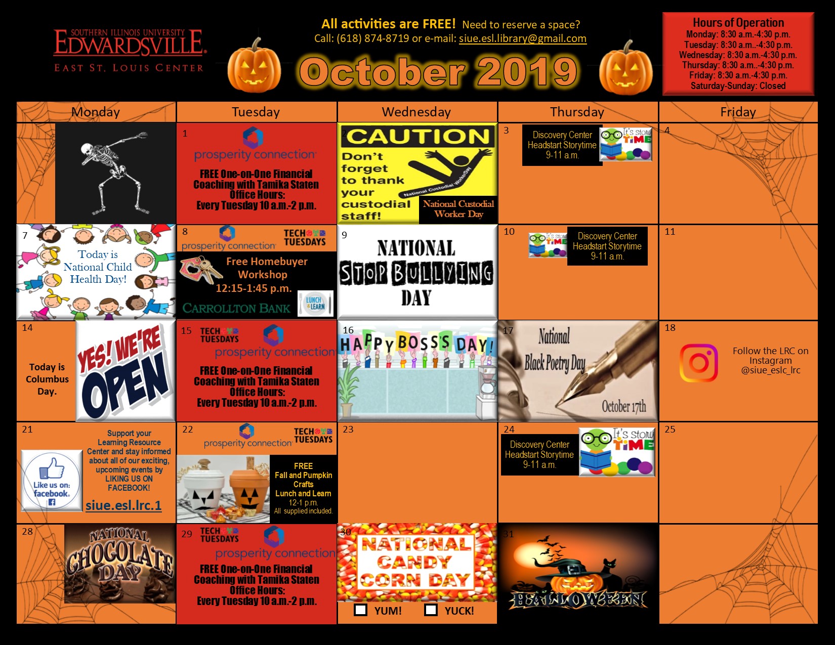 East St. Louis Learning Resource Center - Calendar of Events | SIUE