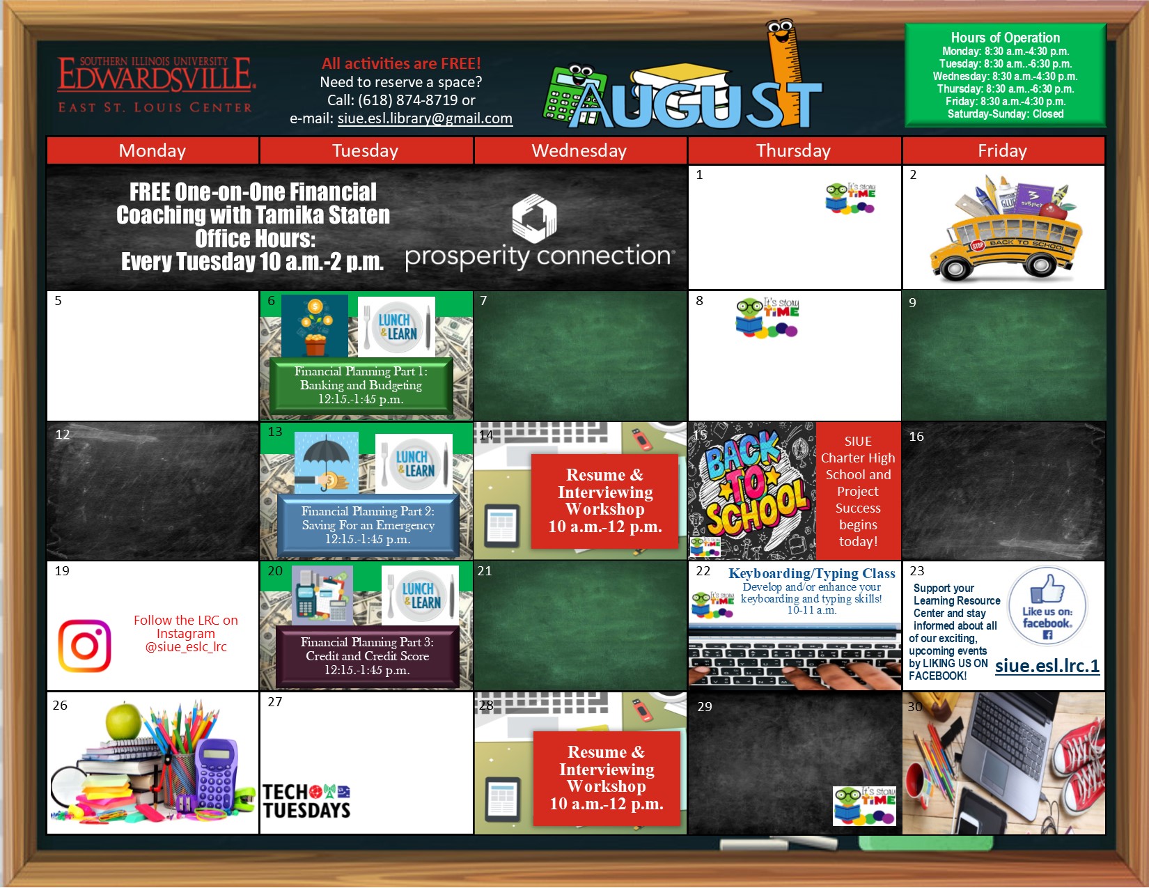 East St. Louis Learning Resource Center - Calendar of Events | SIUE