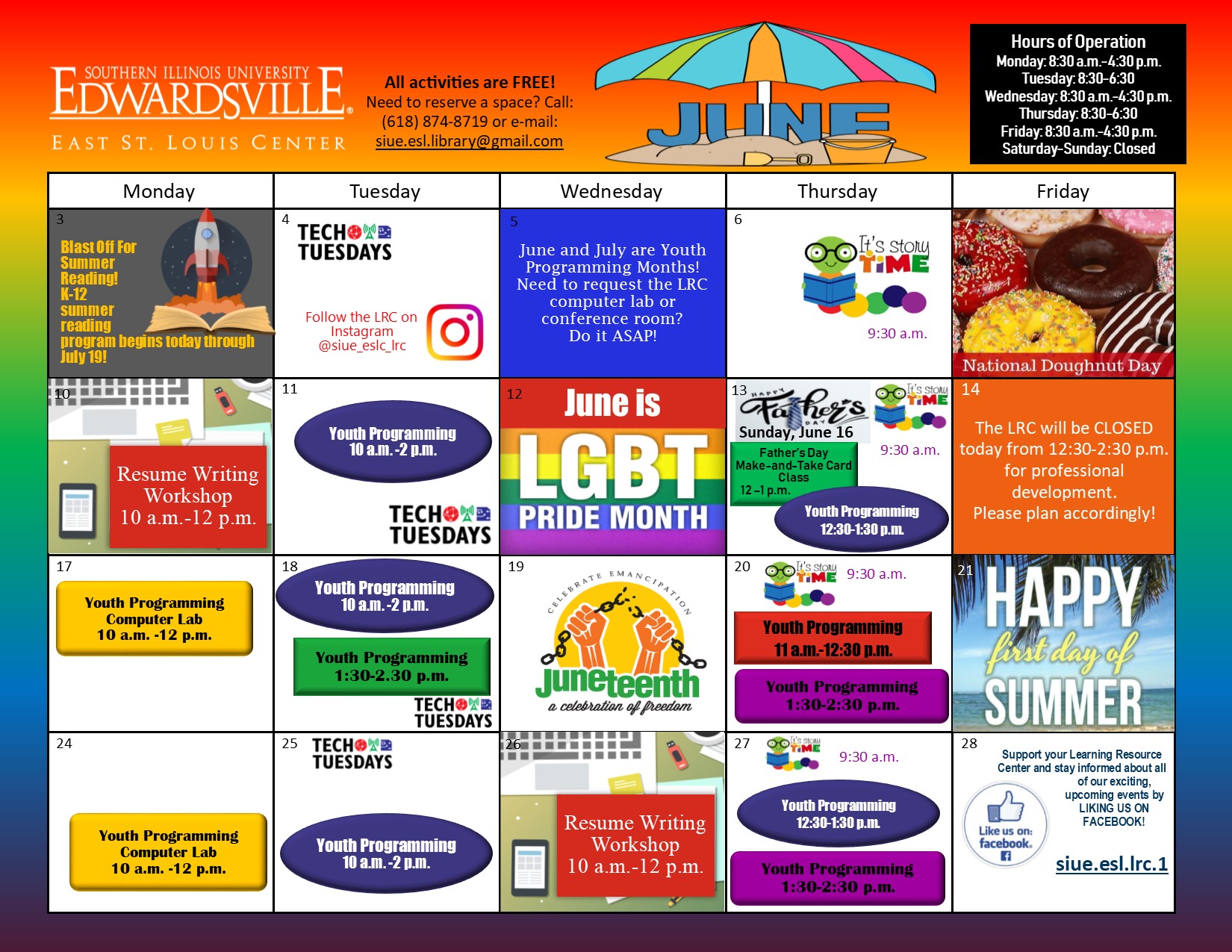 East St. Louis Learning Resource Center - Calendar of Events | SIUE