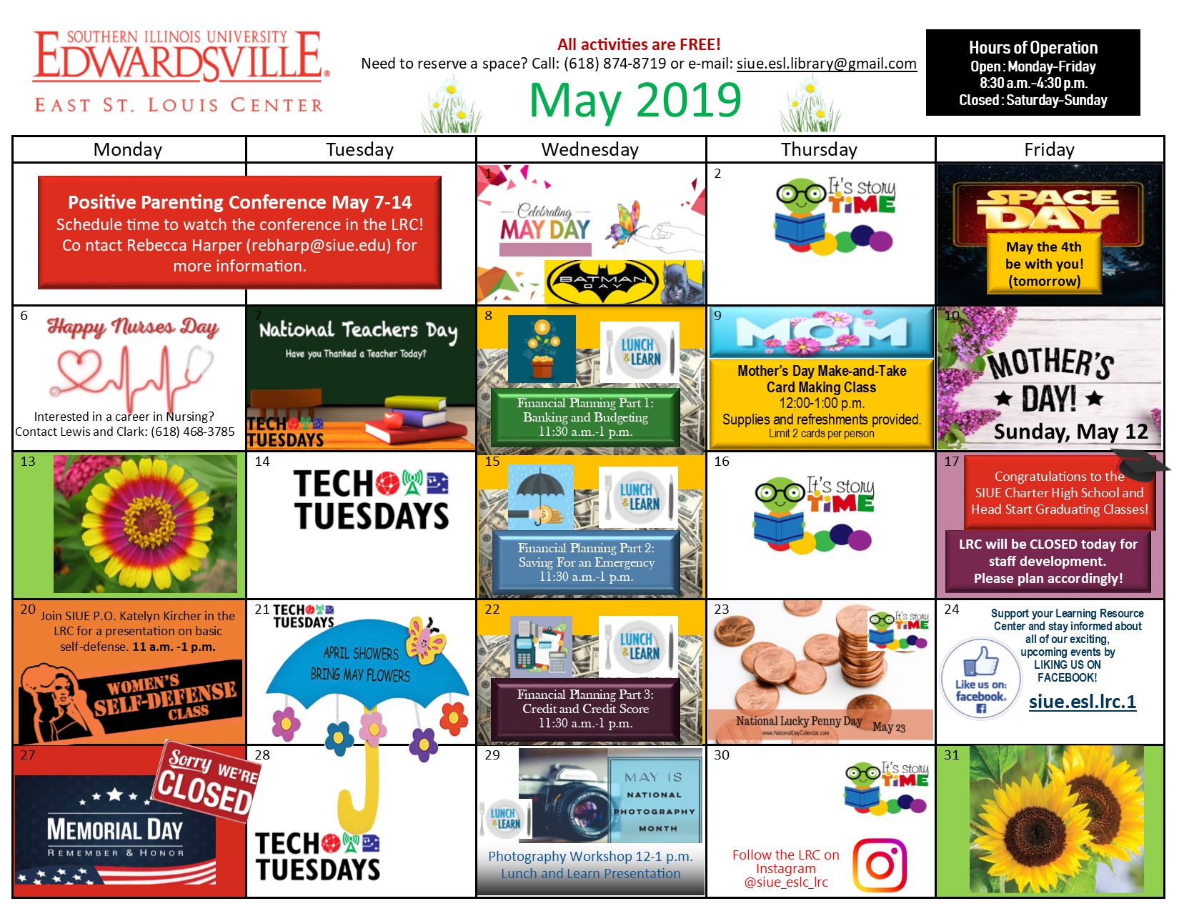 East St. Louis Learning Resource Center - Calendar of Events | SIUE