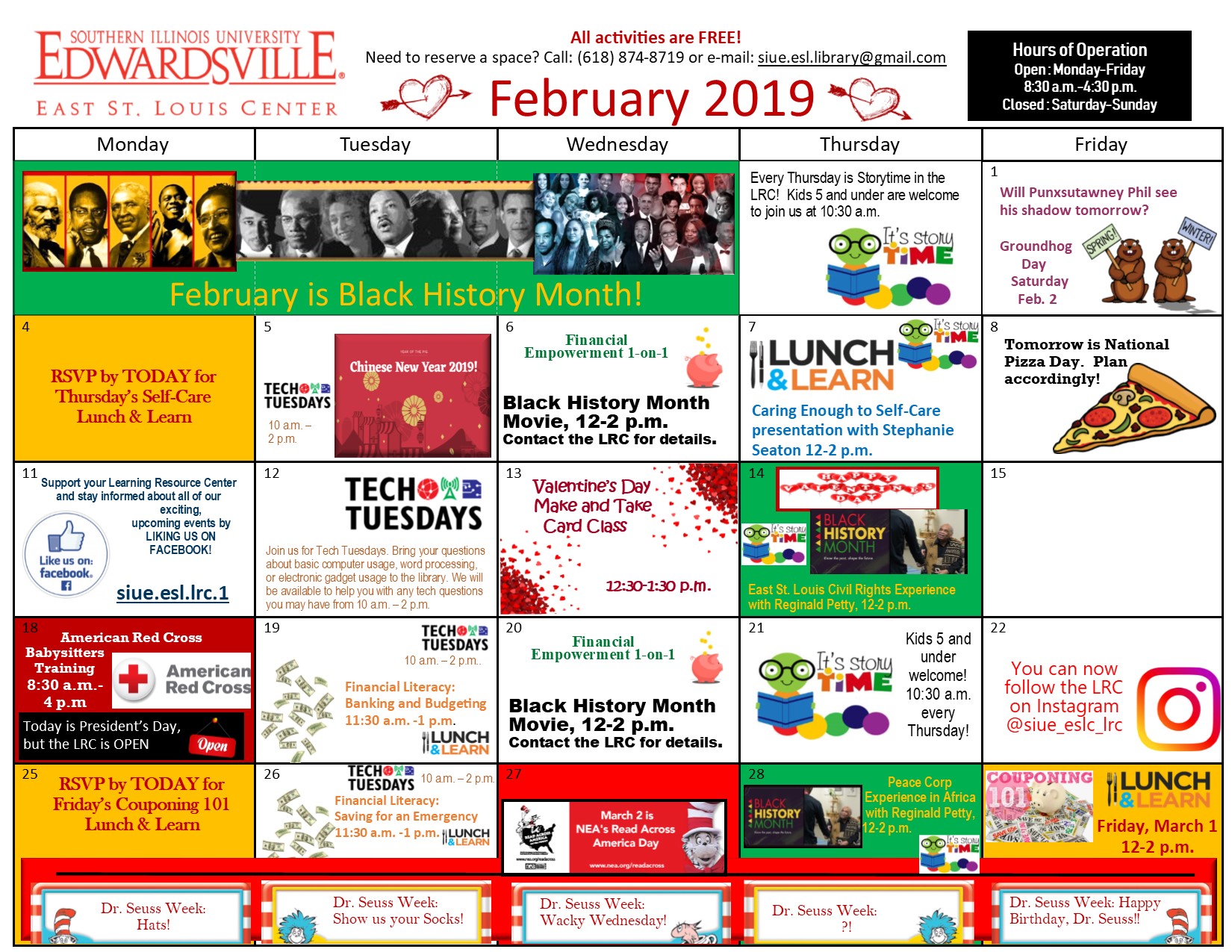 East St. Louis Learning Resource Center - Calendar of Events | SIUE