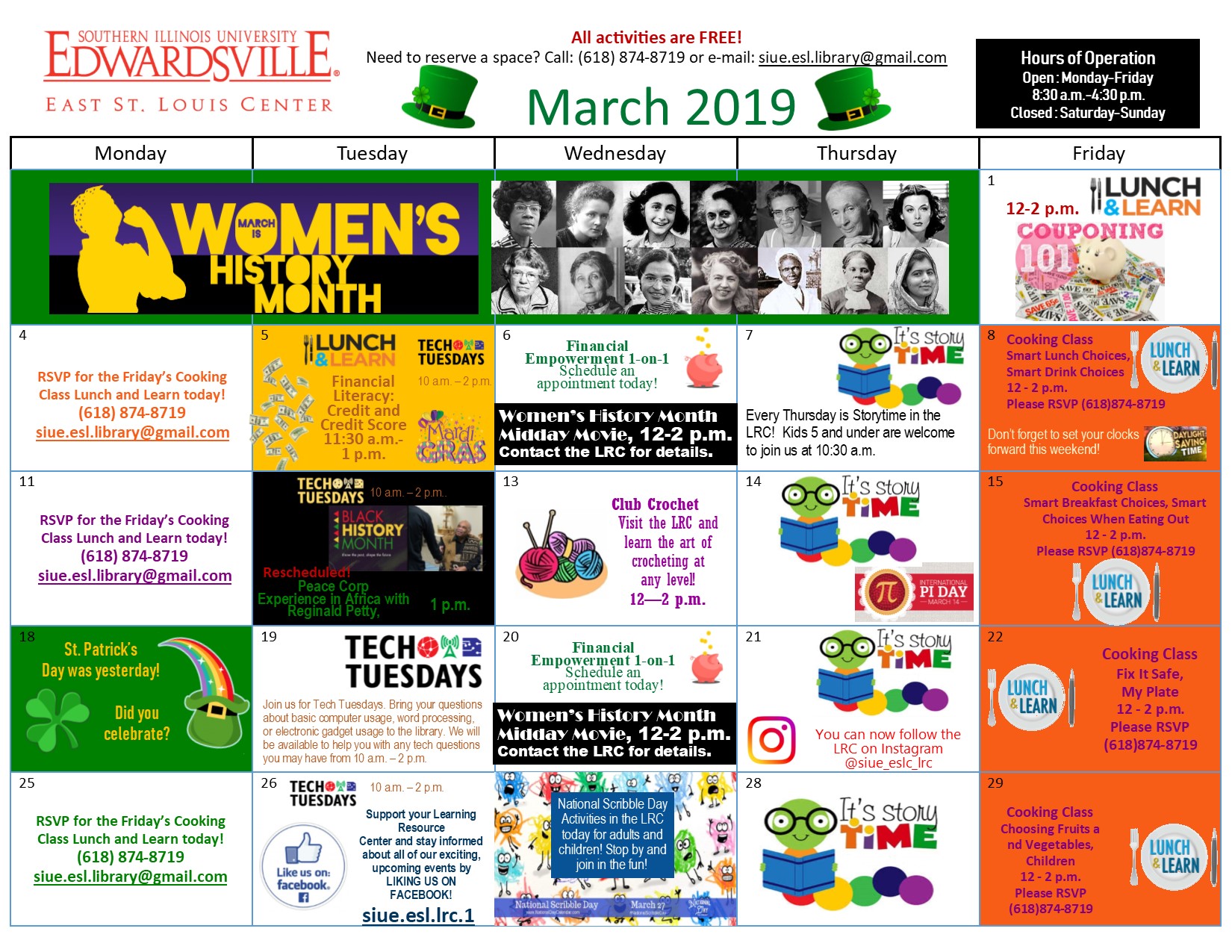 East St. Louis Learning Resource Center - Calendar of Events | SIUE