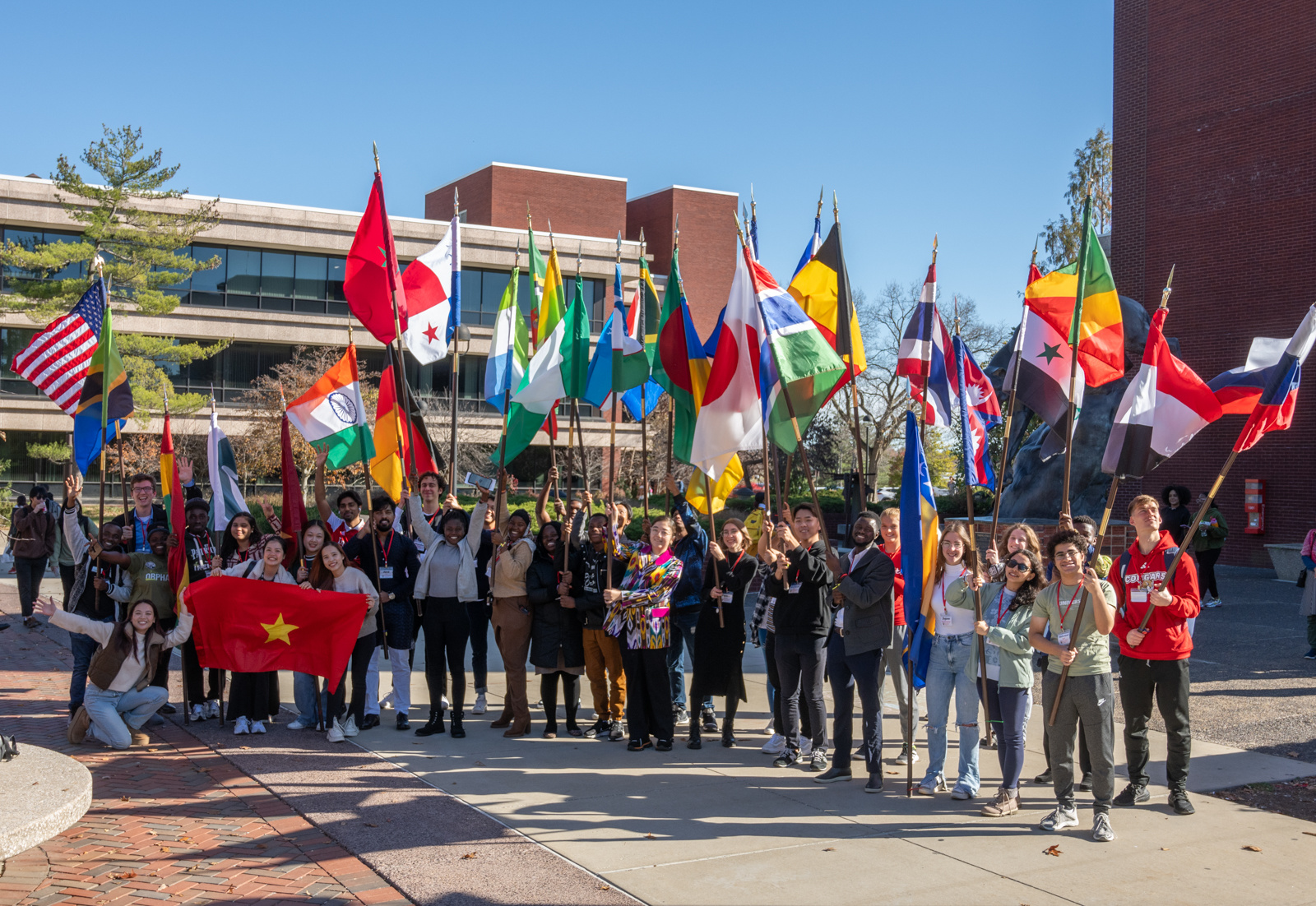 Flag Processional Opens International Education Week at SIUE