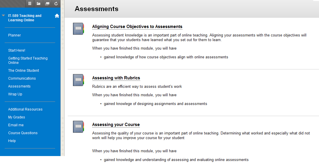 Assessment Modules