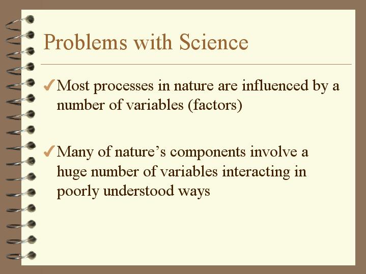 Problems with Science
